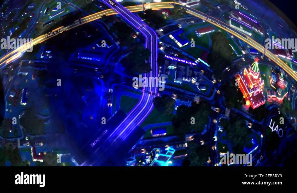 Demonstration of animated city map with transport development plan ...