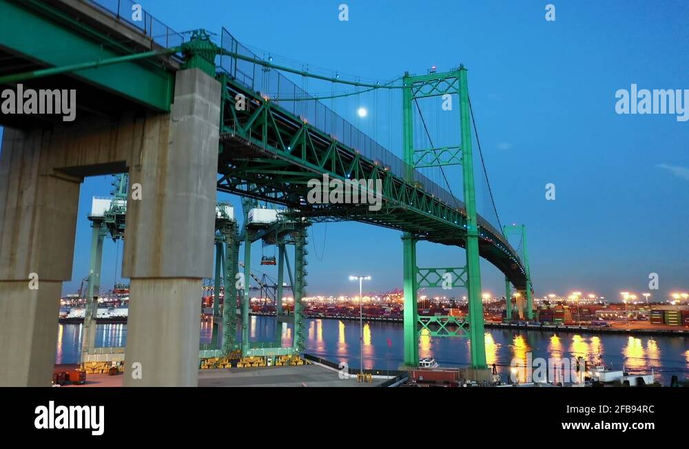 Bridge transportation system in the evening construction expressway ...