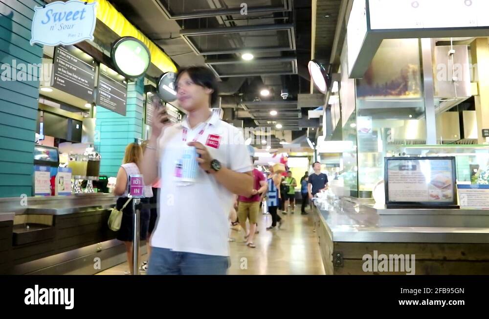 People eat at the popular food stalls in Terminal 21 Department Store ...