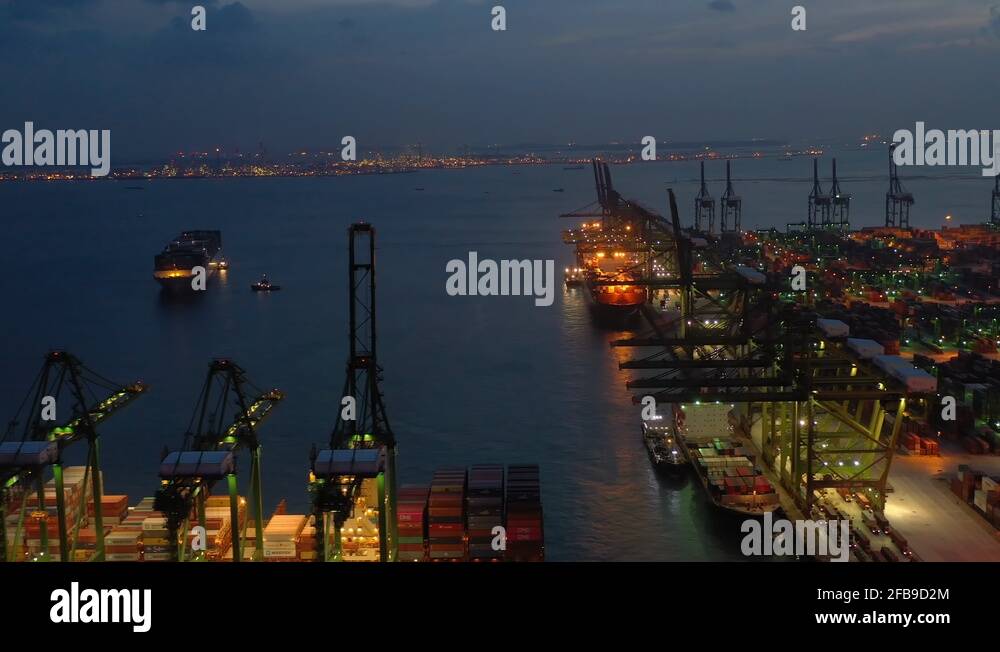 Singapore containers terminal port Stock Videos & Footage - HD and 4K ...