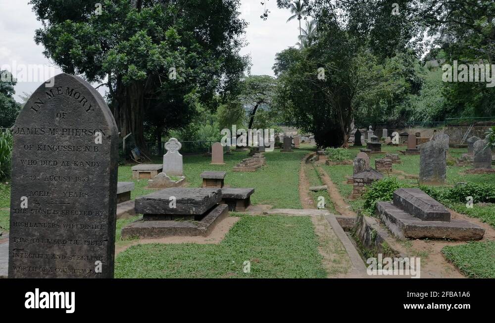 Visiting old British cemetery, Kandy town. Historical landmark of ...
