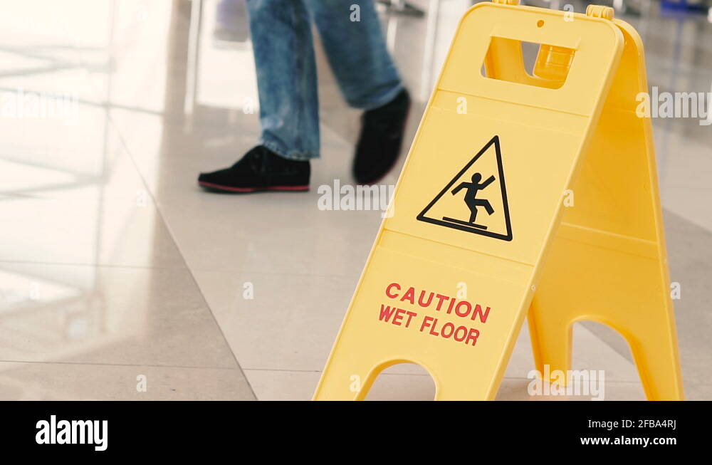 Slippery bathroom floor sign Stock Videos & Footage - HD and 4K Video ...