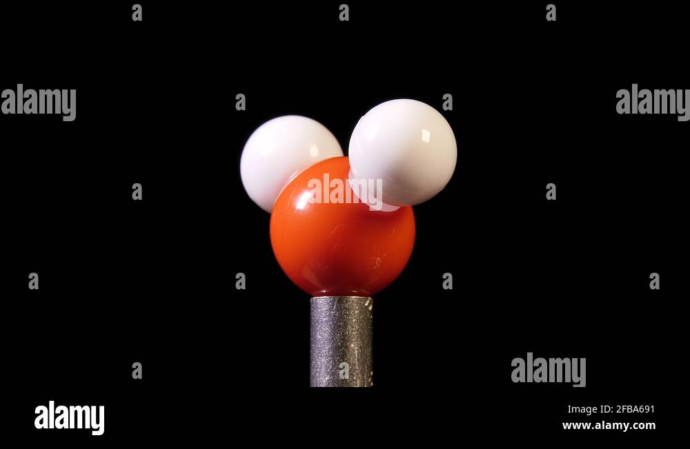 Water H20 molecule rotating isolated on black background Stock Video ...