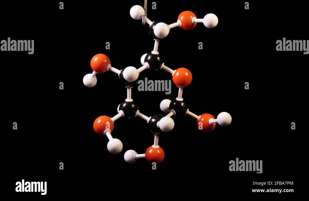 Glucose atom biology chemistry isolated model molecule render Stock ...