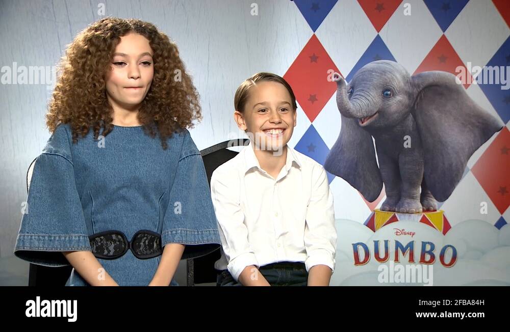 Finley Hobbins and Nico Parker are interviewed for their movie 'Dumbo ...