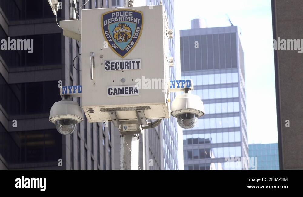 Security Camera system control box in downtown New York 4k Stock Video ...