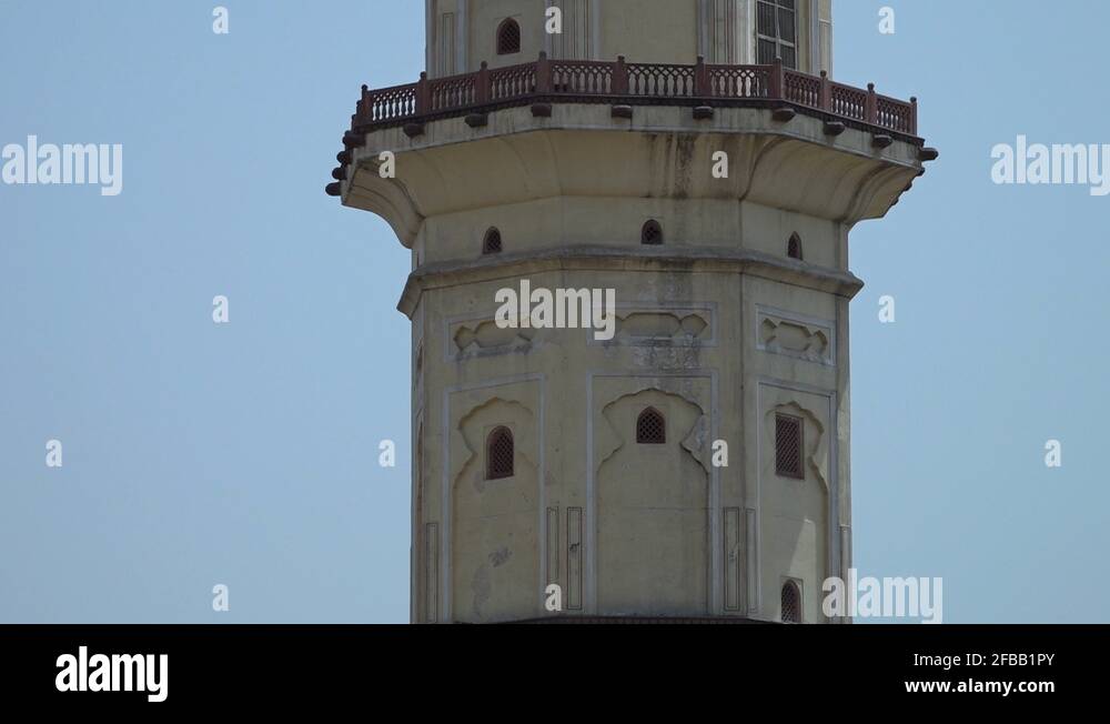 Tilt up a tall, octagonal tower in India Stock Video Footage - Alamy