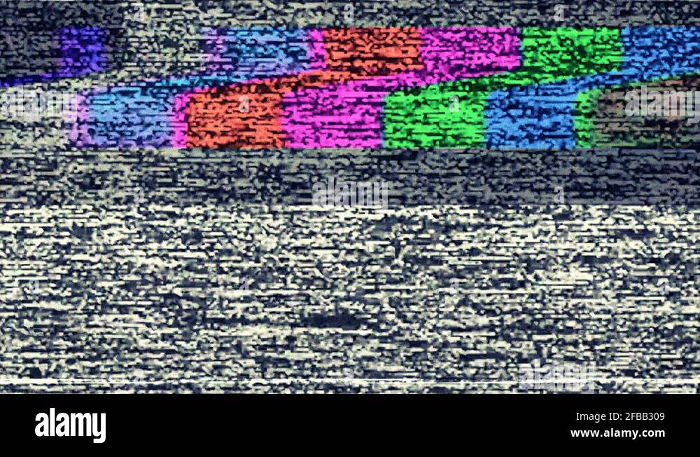 Barcode VHS recording drop and noise fx Stock Video Footage - Alamy