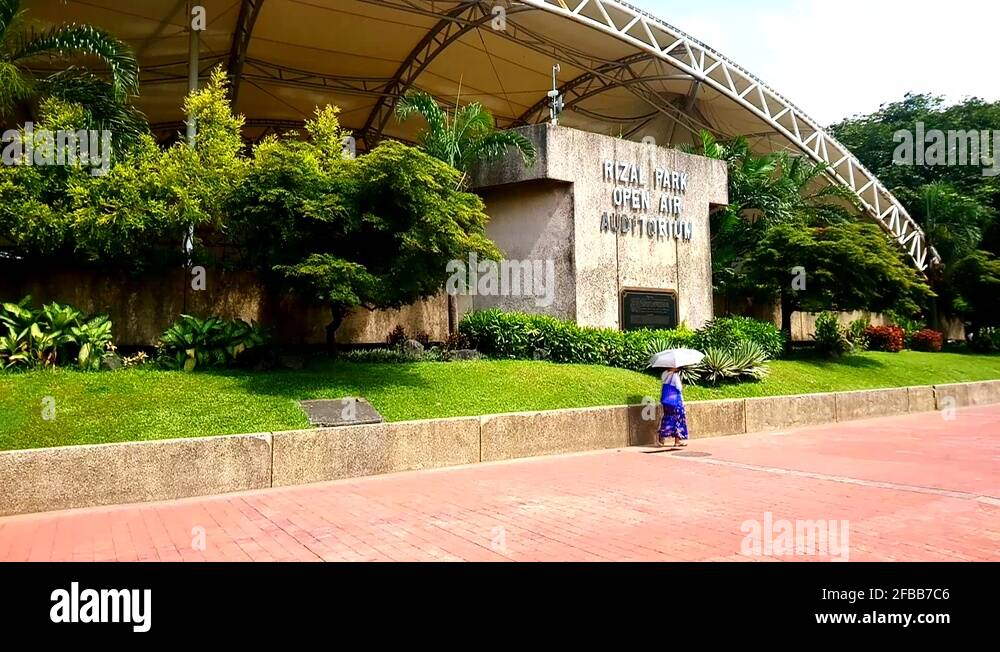 MANILA, PH - MAY 8: Auditorium facade at Rizal Park or Luneta National ...