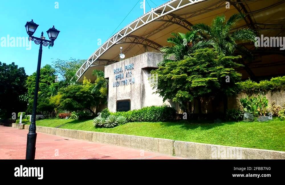 MANILA, PH - MAY 8: Auditorium facade at Rizal Park or Luneta National ...