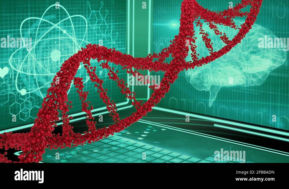 DNA double helix and digital screens Stock Video Footage - Alamy
