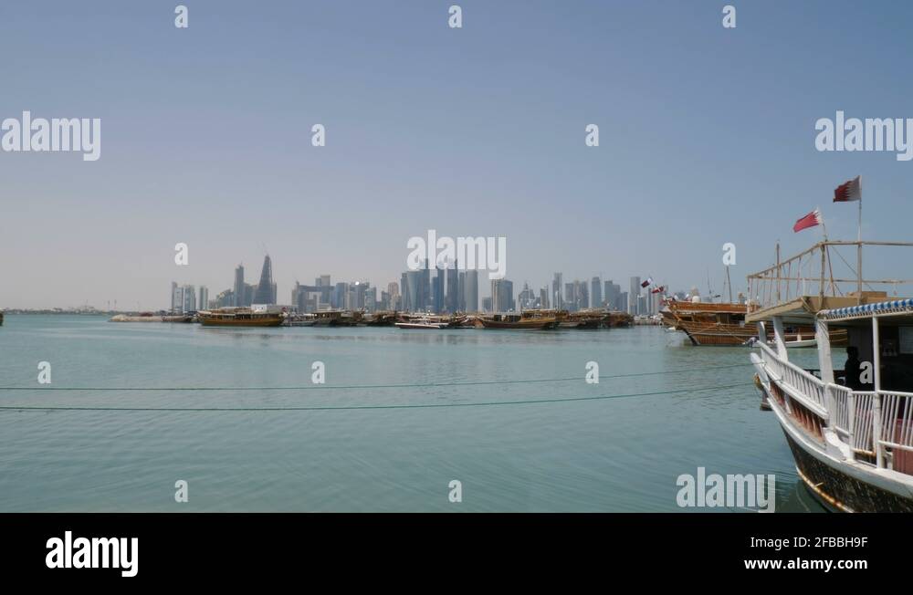 Doha bay waterfront Stock Videos & Footage - HD and 4K Video Clips - Alamy