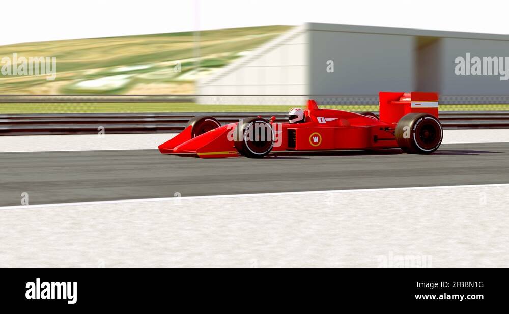 Formula One Racing Car Crossing Finish Line As Champion Stock Video ...