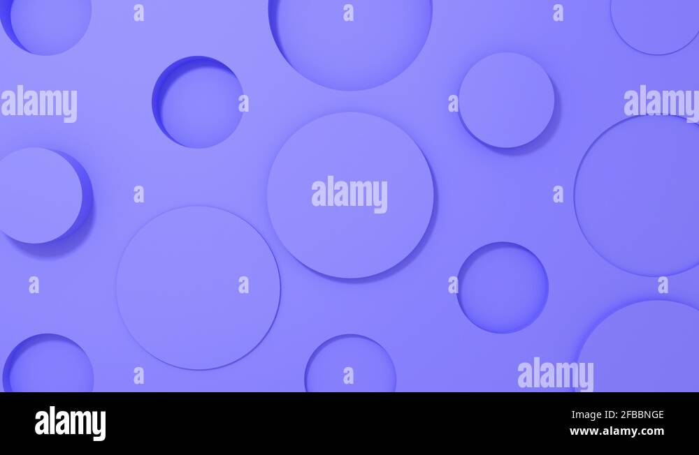 Circle 3d shapes geometric animation on purple background. 4k loop ...