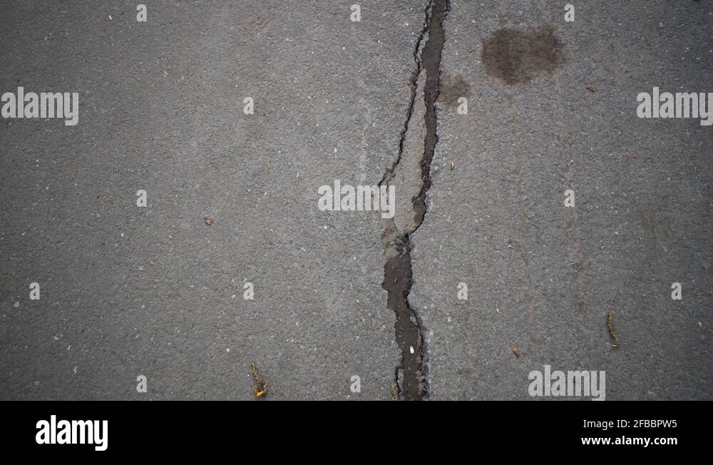 Fracture cracked asphalt road surface road Stock Videos & Footage - HD ...