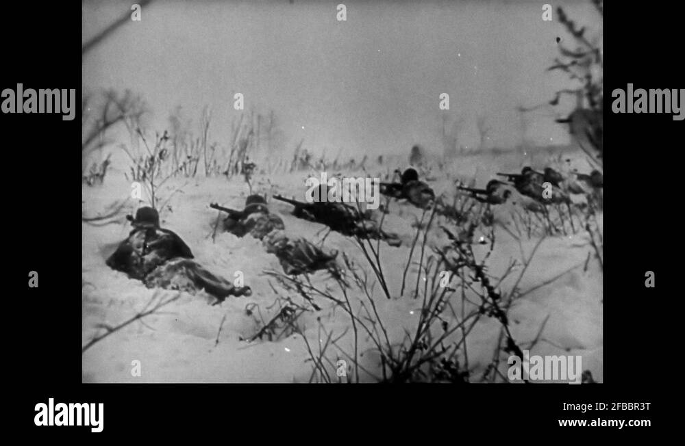 Russian Soldiers In Defense Fighting Positions Around Leningrad Stock ...
