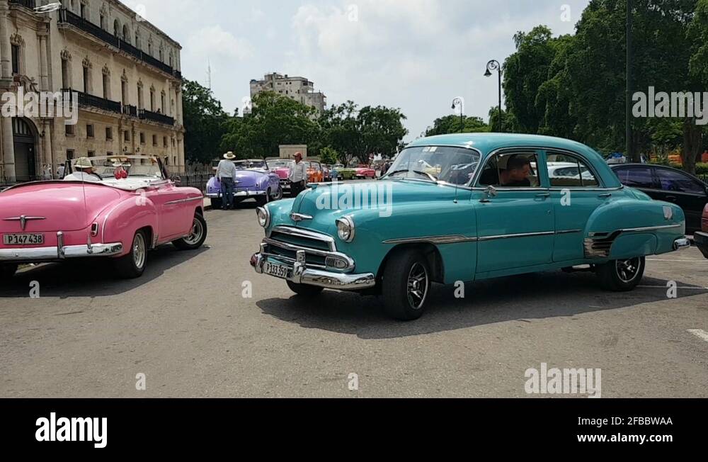 Restored classic 1950s american car in cuba Stock Videos & Footage - HD ...
