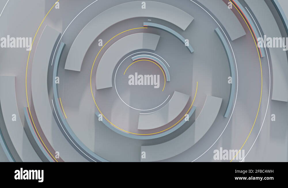 Rotating circle elements seamless loop 3D render animation Stock Video ...