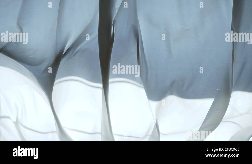 White Fabric Blowing in the Wind, video background footage Stock Video ...