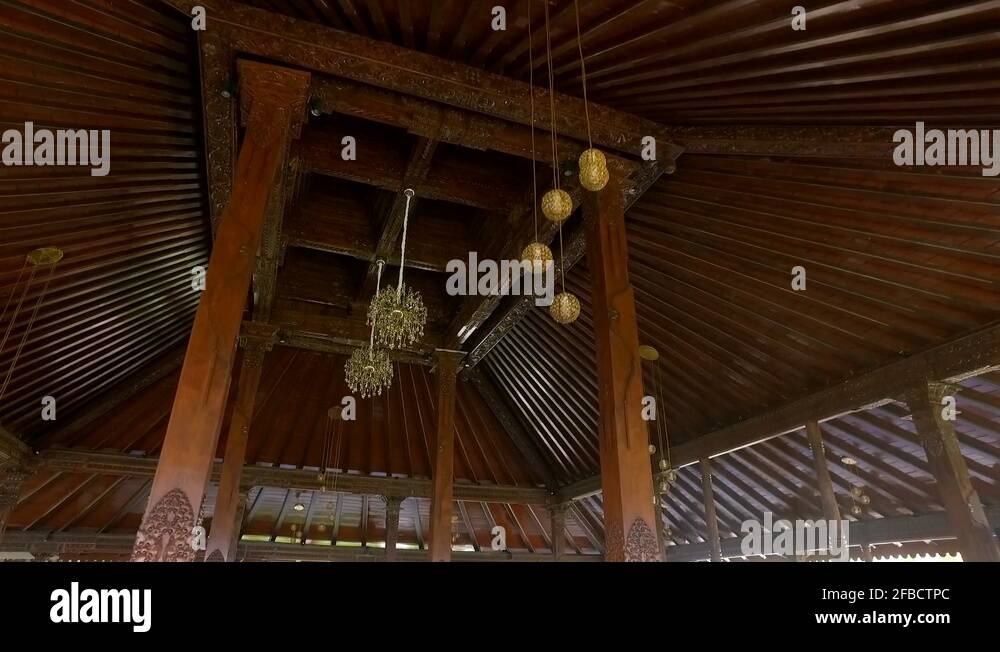 Ceiling of pendhapa javanese architecture large pavilion video ...