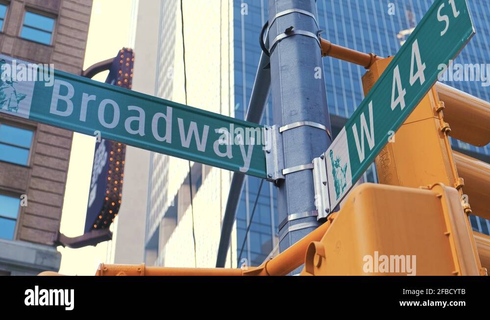 Broadway and Forty fourth Street in Times Square Manhattan 4K Stock ...