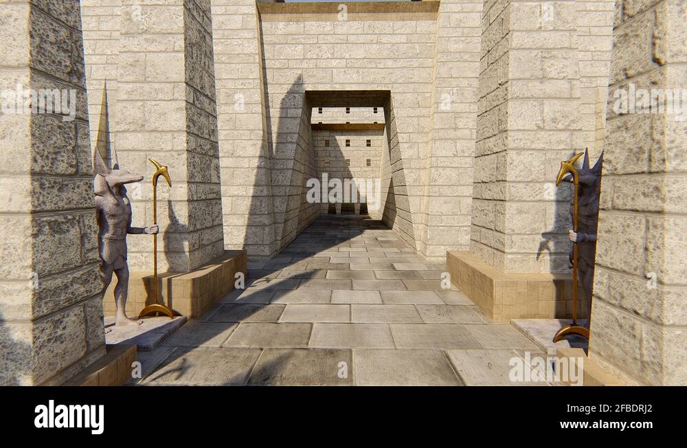 Ancient egyptian egipt anubis gods temple city complex obelix Stock ...