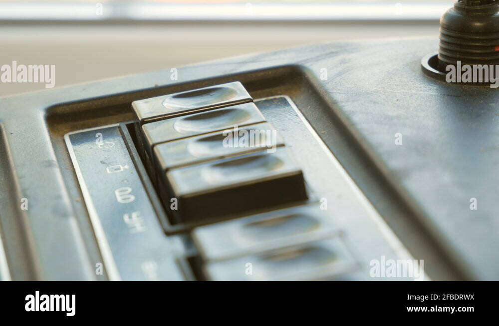 Press a button on a vintage tape recorder. Close-up Stock Video Footage ...