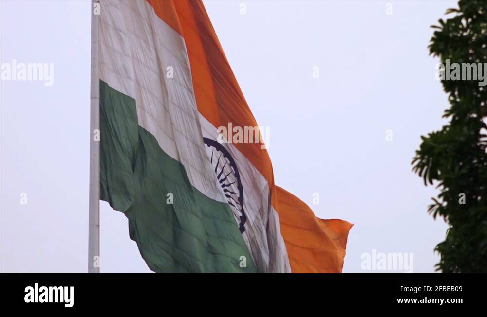 Close-up View of Indian Flag, Agra, India Stock Video Footage - Alamy