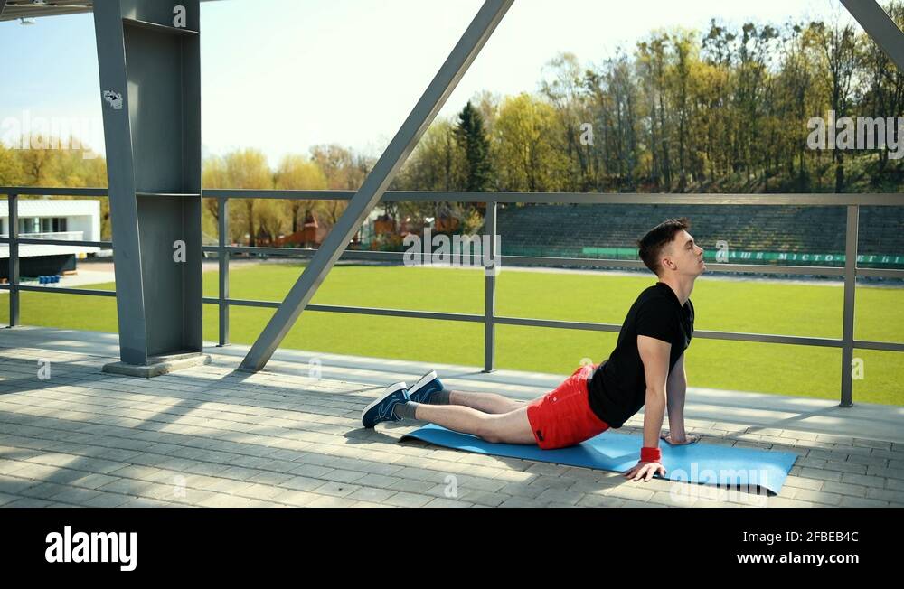 Hamstring stretch man Stock Videos & Footage - HD and 4K Video Clips ...