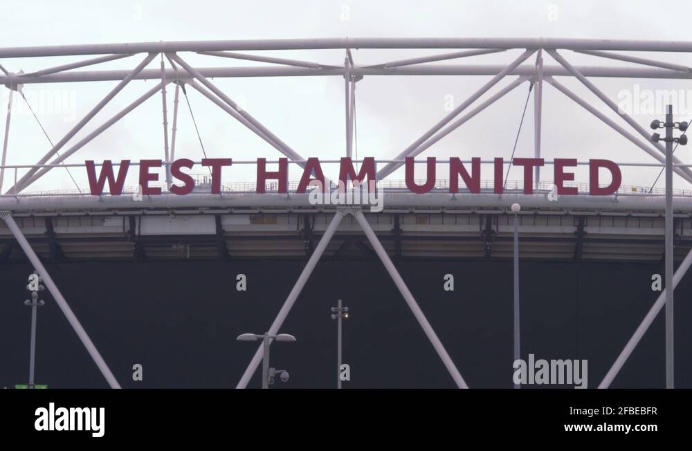 Wembley stadium letters of West ham united football club in startford ...