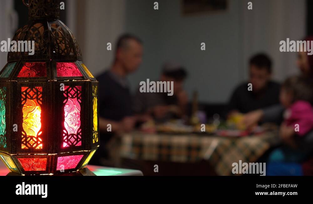 Family iftar. Muslim family having dinner Stock Video Footage - Alamy