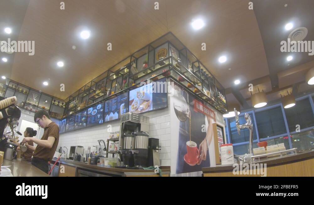 Coffee shop interior view Stock Videos & Footage - HD and 4K Video ...