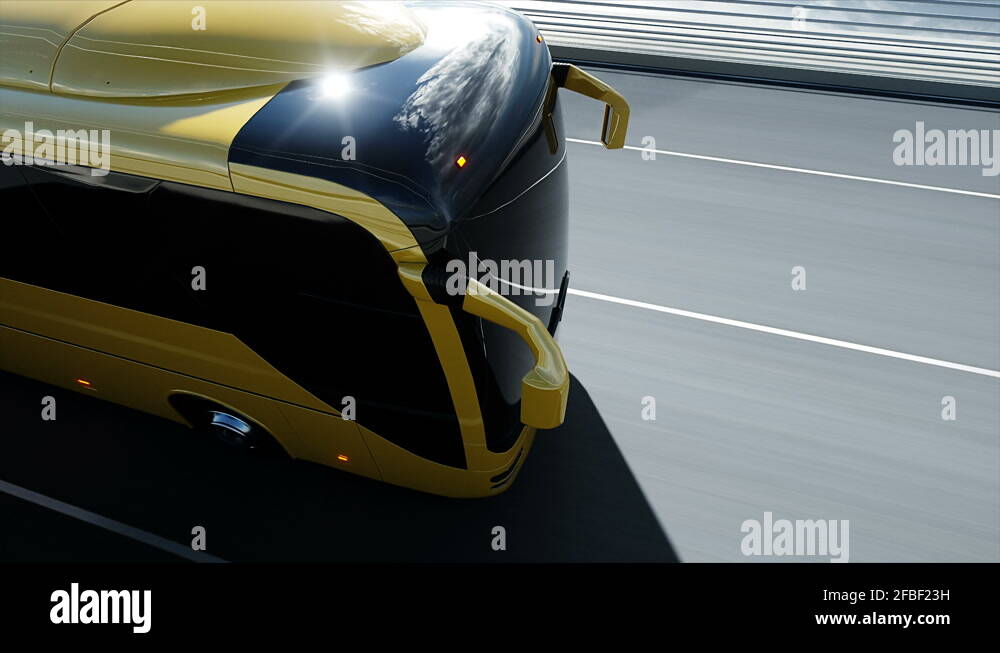 3d model of bus on bridge. Very fast driving. 4k animation Stock Video ...