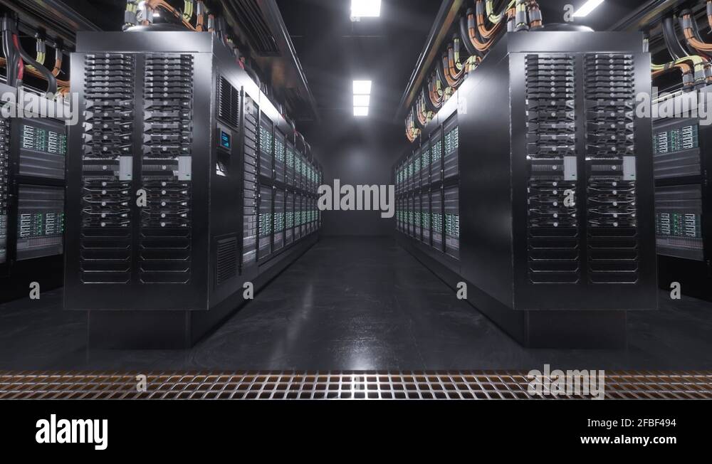 Digital server room background Stock Video Footage - Alamy
