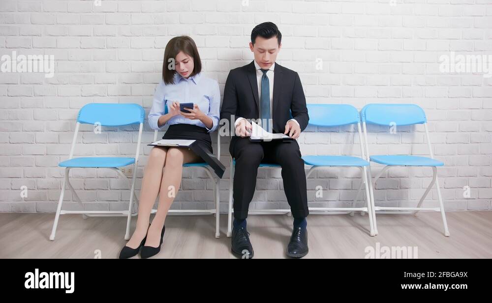 Applicants wait for interview Stock Video Footage - Alamy