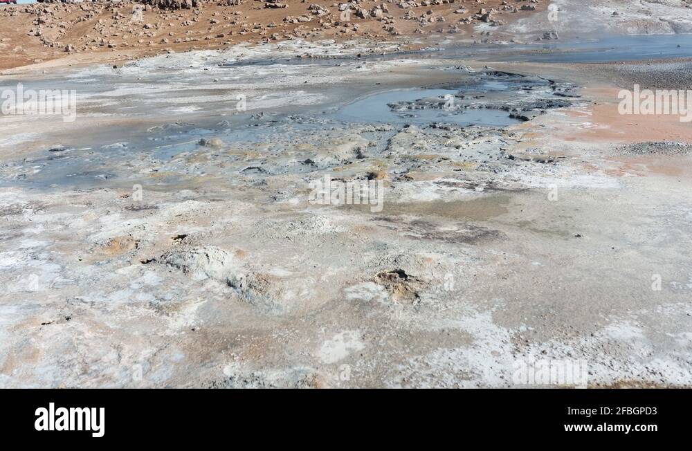 Footage of serval super hot mud pools boiling and smelling really bad ...