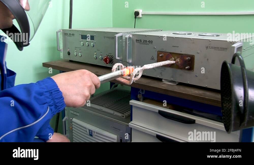 Repairing parts of fittings for engine tying using inductive soldering ...