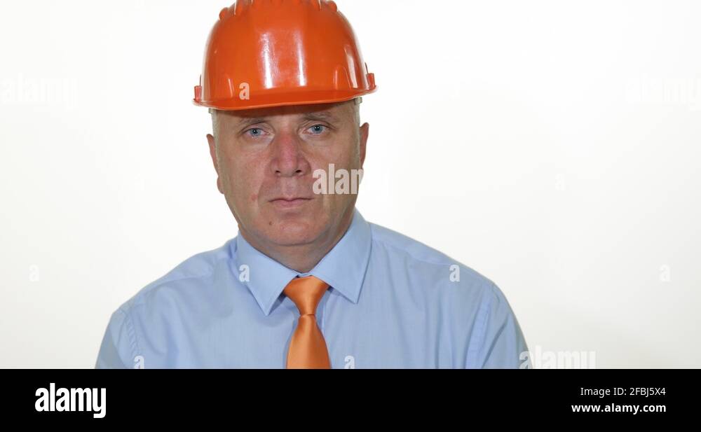 Engineer Closeup Portrait Approving with OK Hand Gestures Making Good ...