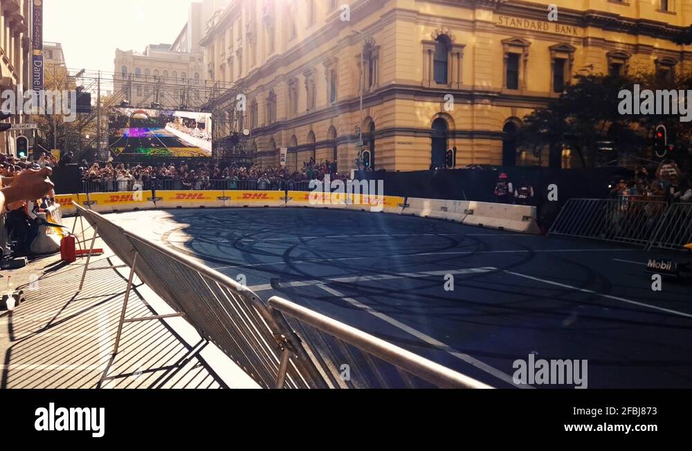Redbull formula 1 car spinning burnout & accelerating around corner in ...
