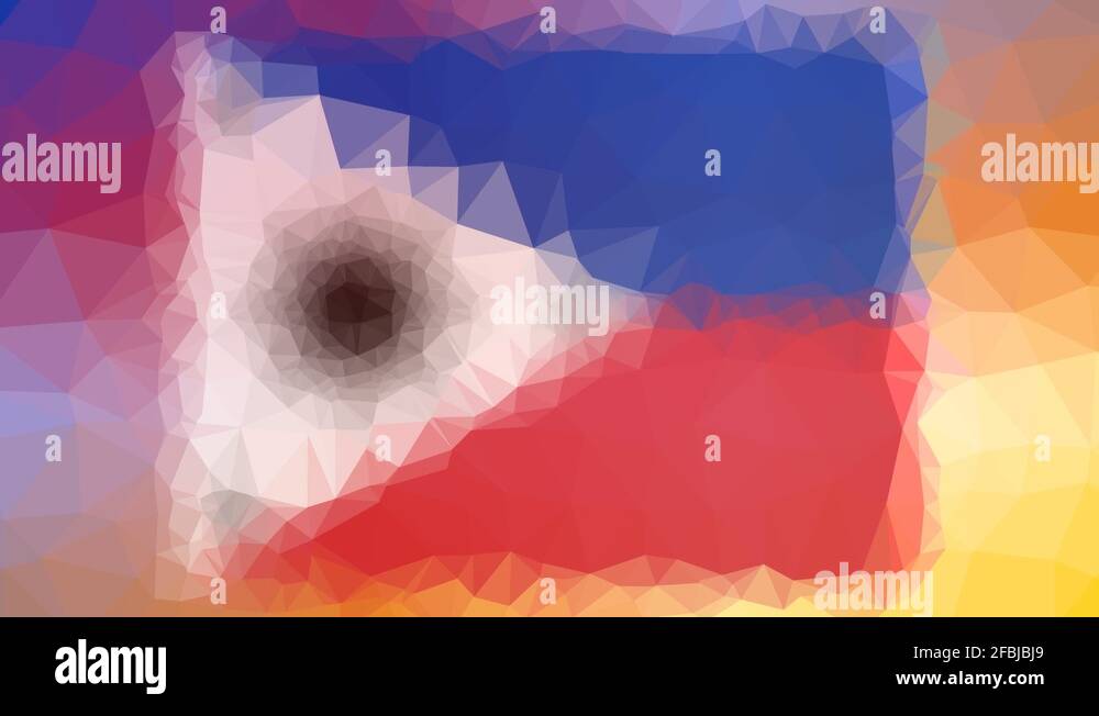 Philippines Flag ISO:PH fade weird tessellated looping animated ...