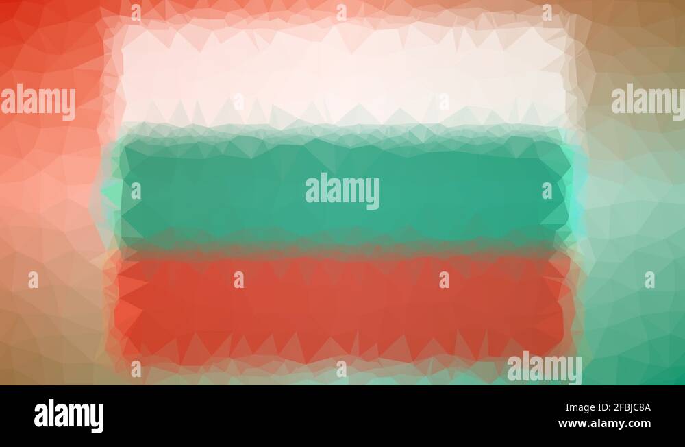 Bulgaria Flag ISO:BG dissolving interesting tessellation looping ...