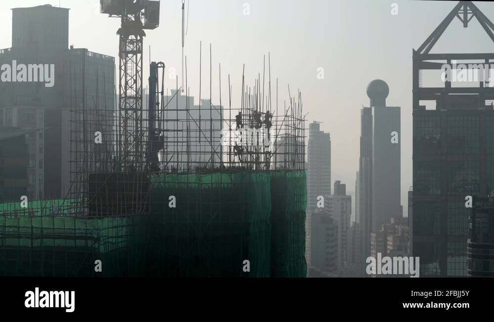 High rise building landmarks with a high structure Stock Videos ...