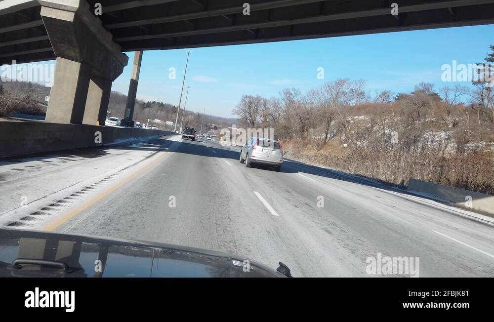 Driving Multiple Angles On Highway First Person Jeep View With Traffic ...