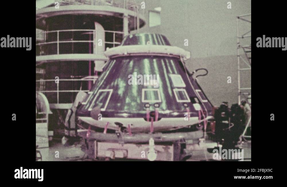 1960s: UNITED STATES: command module. Astronaut inside command module ...