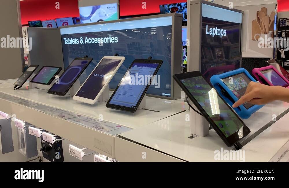 Modern tablets, hand held devices, laptops, and other popular tech ...