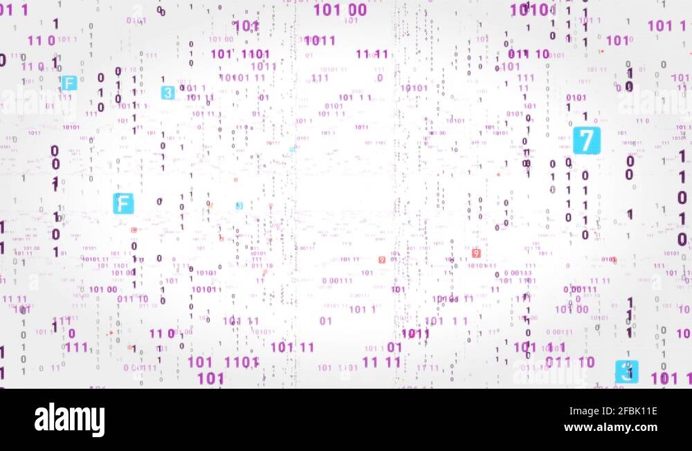 Digital Fly Binary Code Background Loop Data Binary Code Network 4k Loop Stock Video Footage