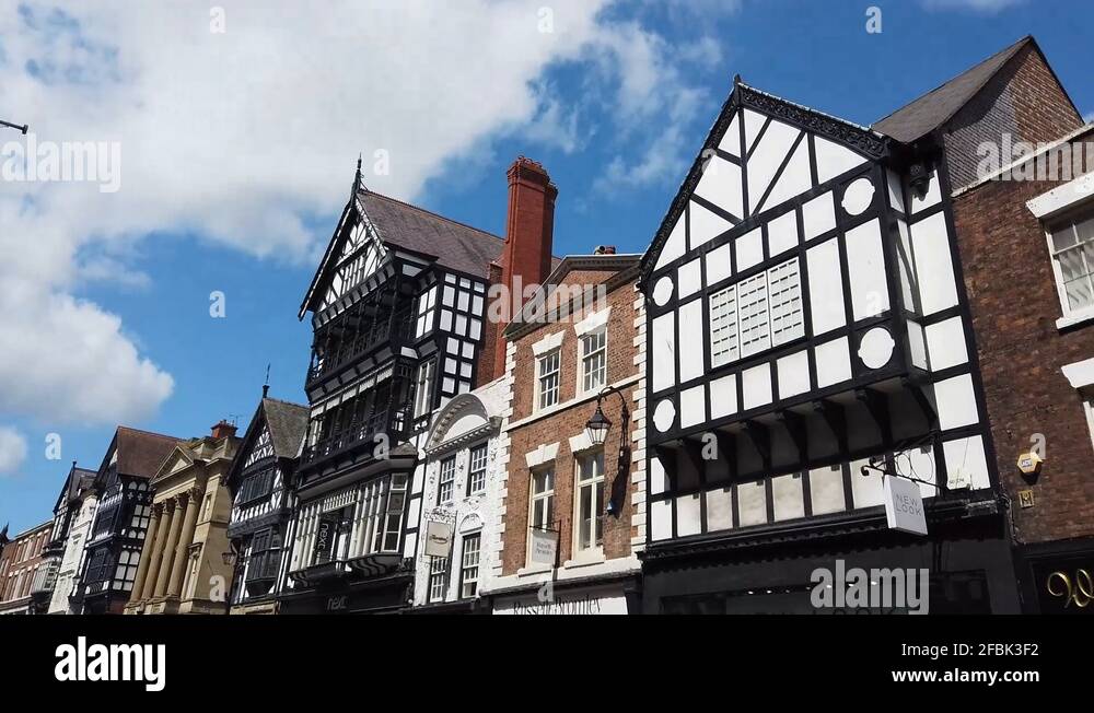 Medieval building in Chester city centre Victorian restorations in ...