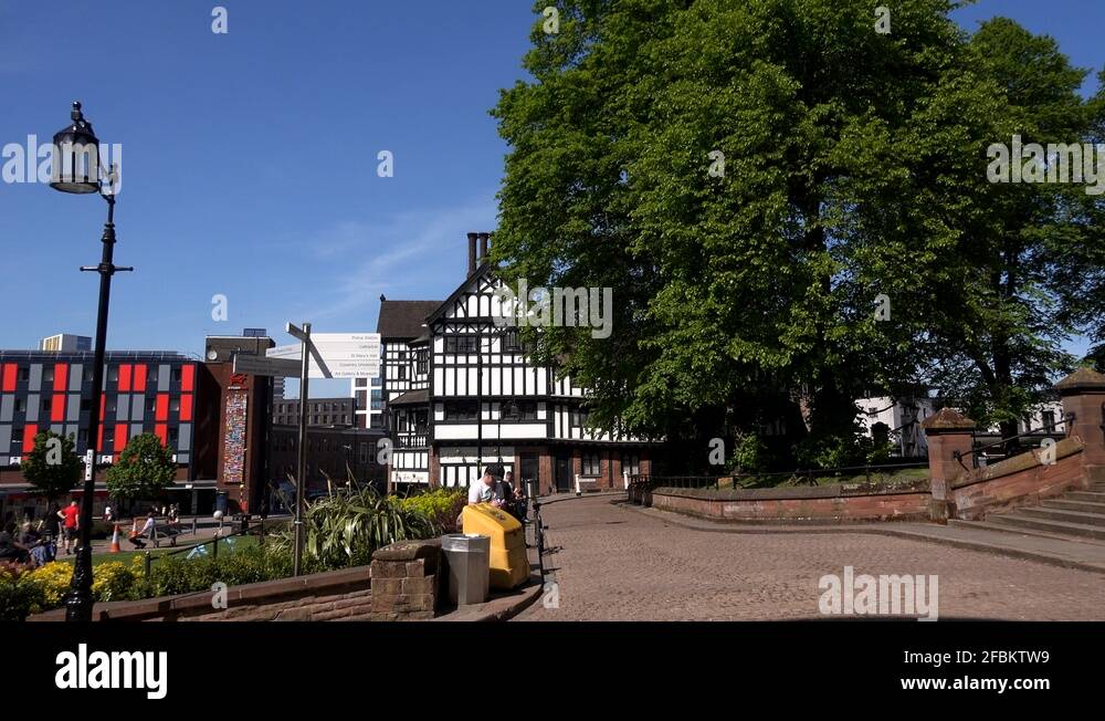 Coventry city centre with people and cars England UK 4K Stock Video ...