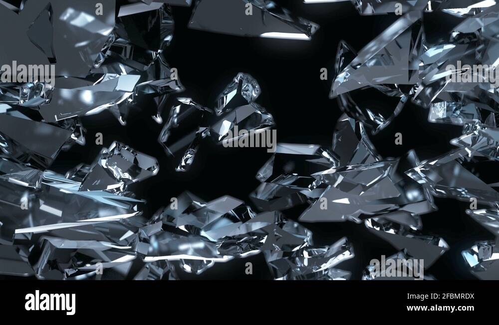 Glass crack and shatter with slow motion. Alpha, 3d render, 3d ...