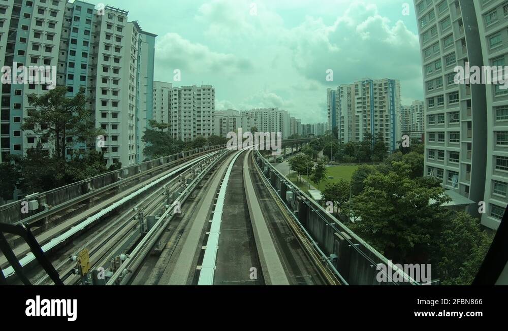 4k quality Footage of a Train,Subway,Metro Ride from top behind View ...